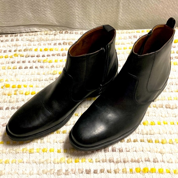 Clarks | Shoes | Collection By Clarks Mens Whiddon Black Leather Dress ...